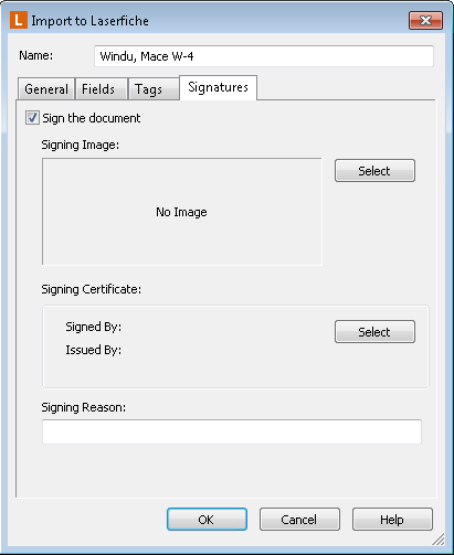 Import And New Document Dialog Box