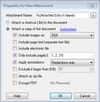 Document Attachment Properties