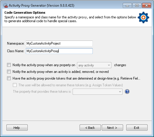 Step 5: Code Generation Options